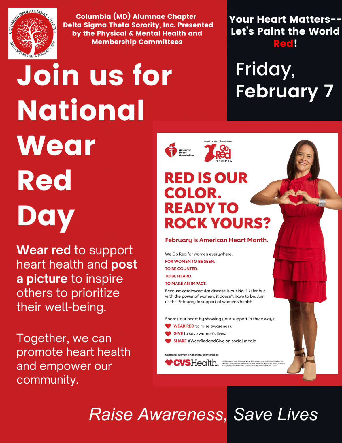 National Wear Red Day - Columbia (MD) Alumnae Chapter Delta Sigma Theta