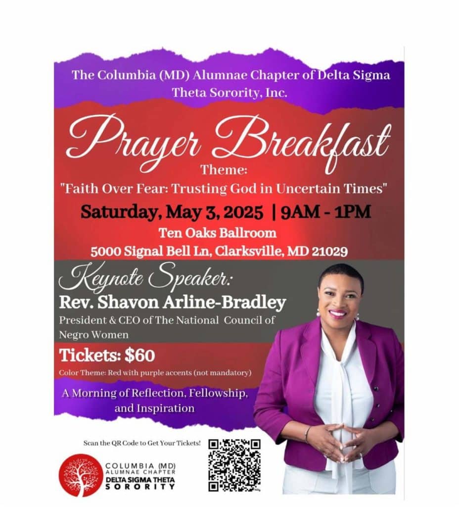 Prayer Breakfast "Faith Over Fear: Trusting God in Uncertain Times" - Columbia (MD) Alumnae ...